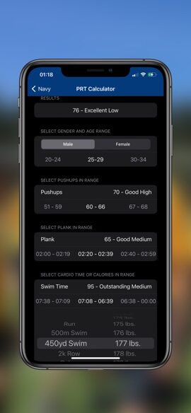 ¡Calcula tu prueba de aptitud física de la Marina fácilmente con esta ...